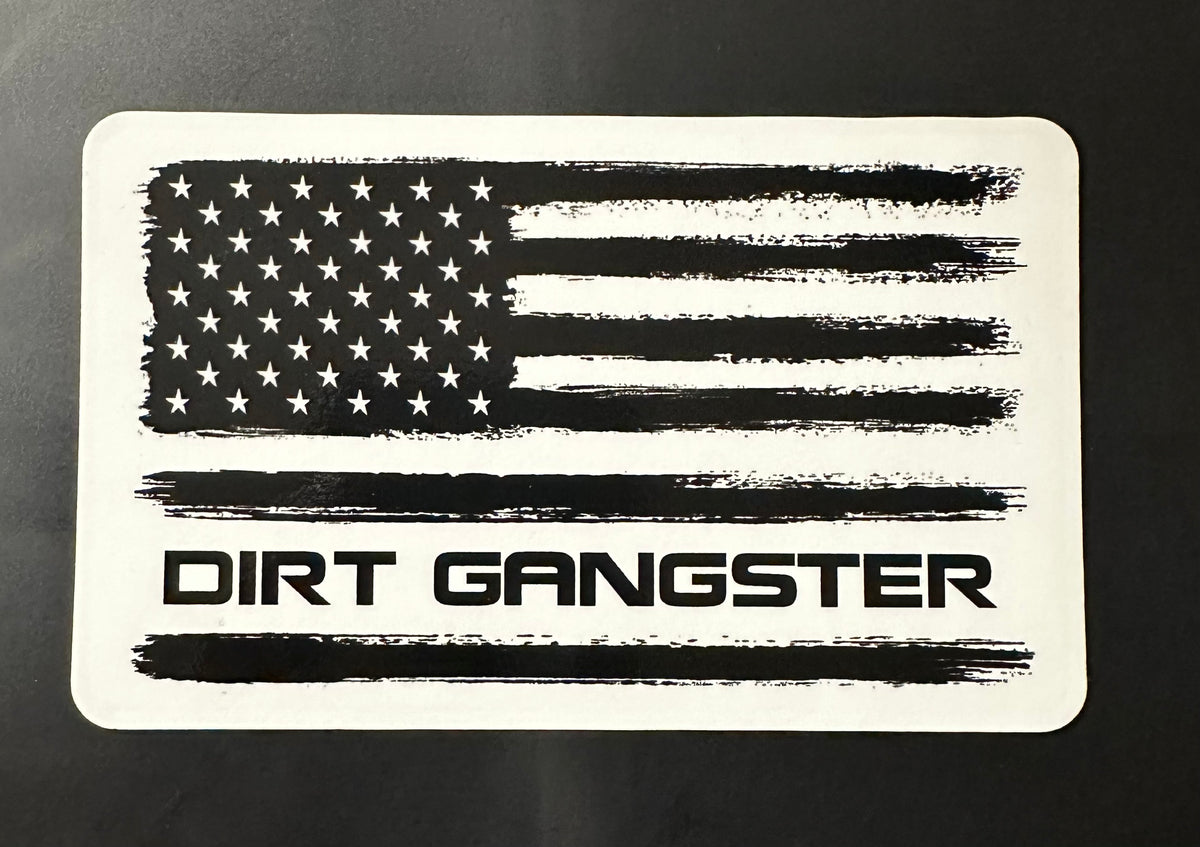 Black/White American Flag Dirt Gangster Sticker – Dirt Gangster Apparel