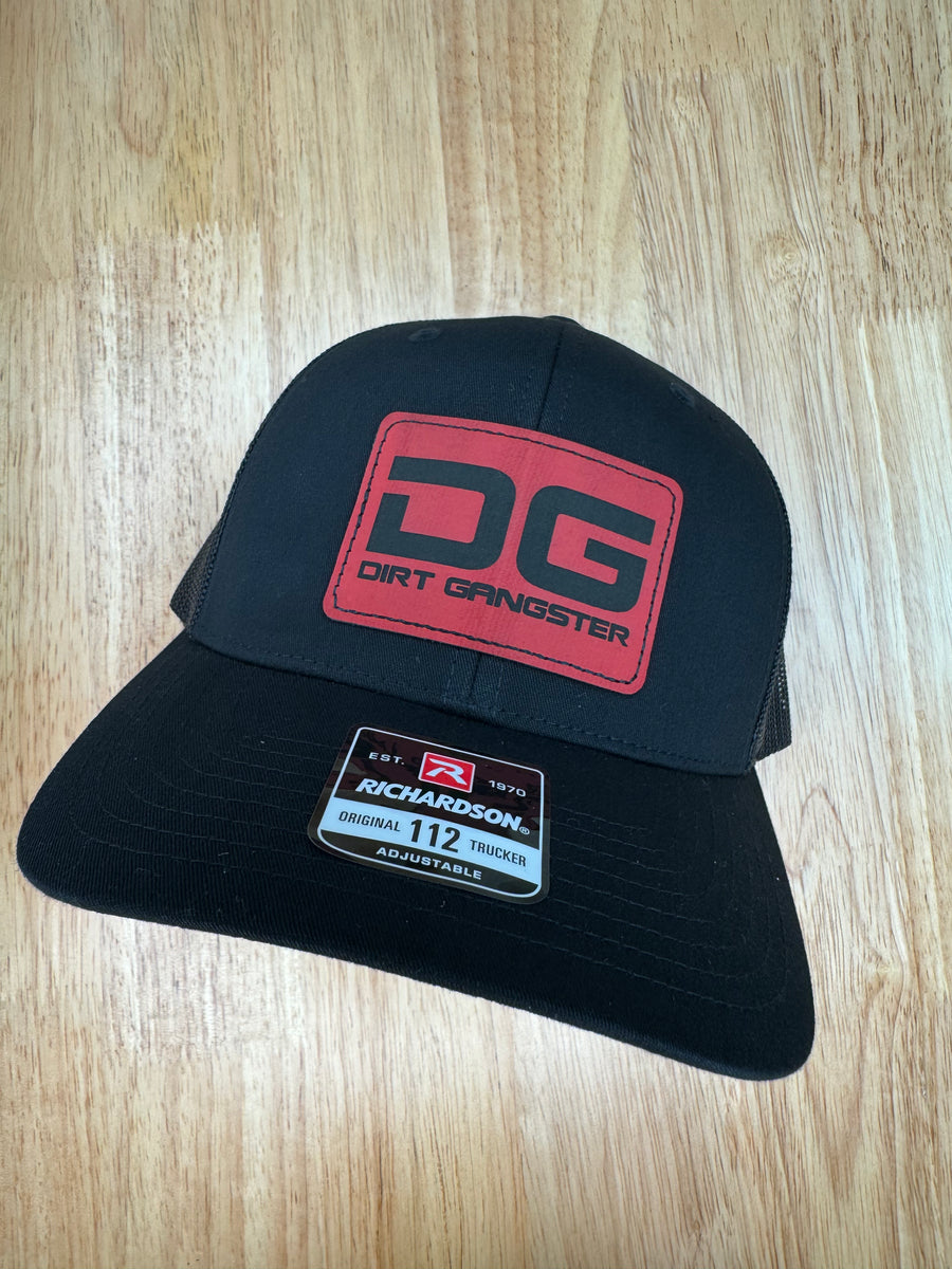 DG Red Leather Patch Hat – Dirt Gangster Apparel