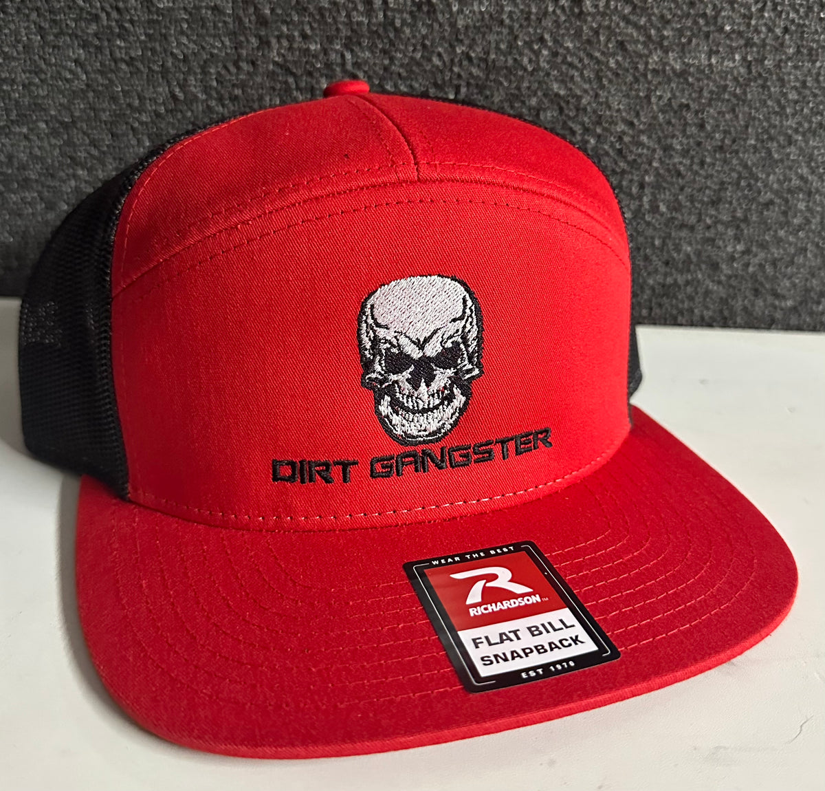 SKULL GANGSTER RED FLAT BILL – Dirt Gangster Apparel